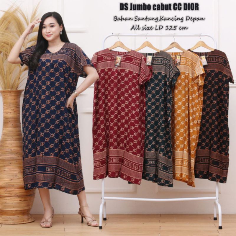 Jual Daster jumbo rayon cabut warna wayang baju tidur nyaman busui dada ...