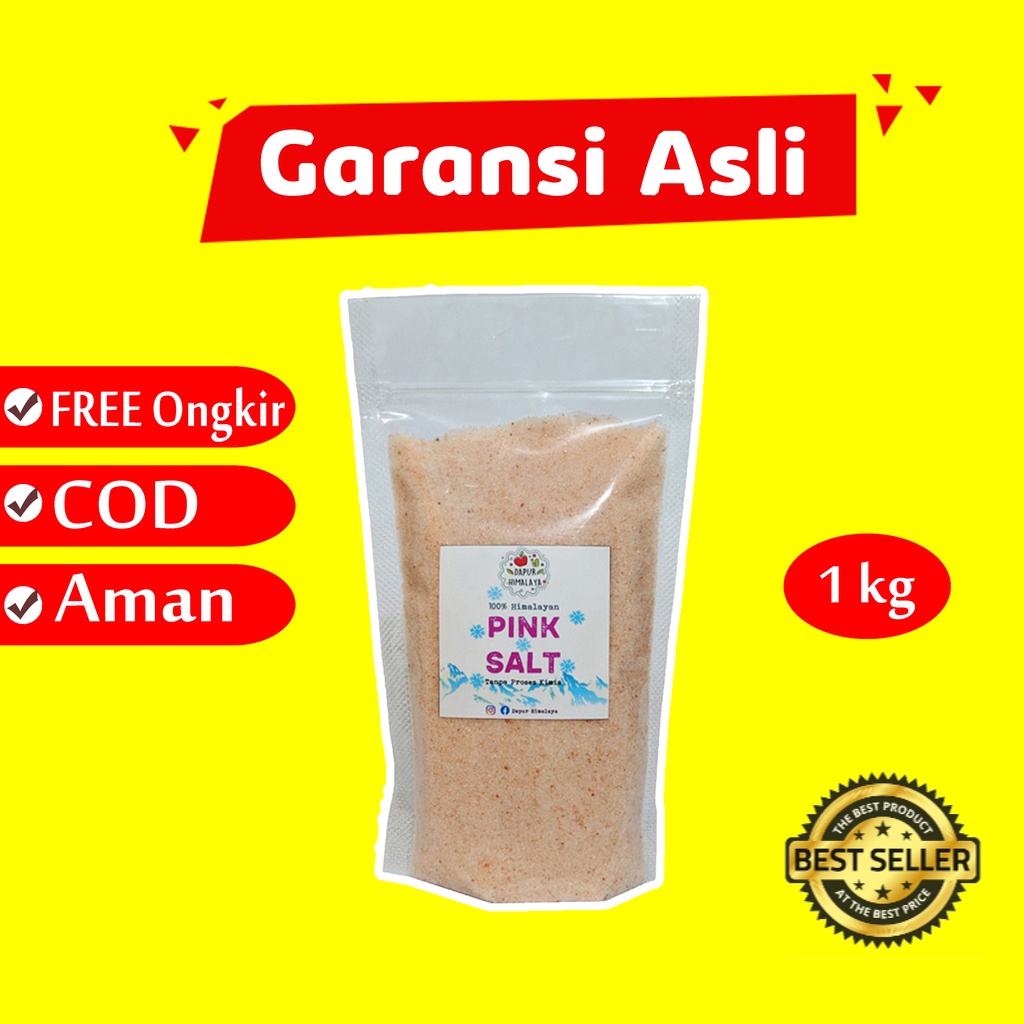 Jual GARAM HIMALAYA 1 KG ASLI / HIMALAYAN PINK SALT 1KG / HIMSALT ...