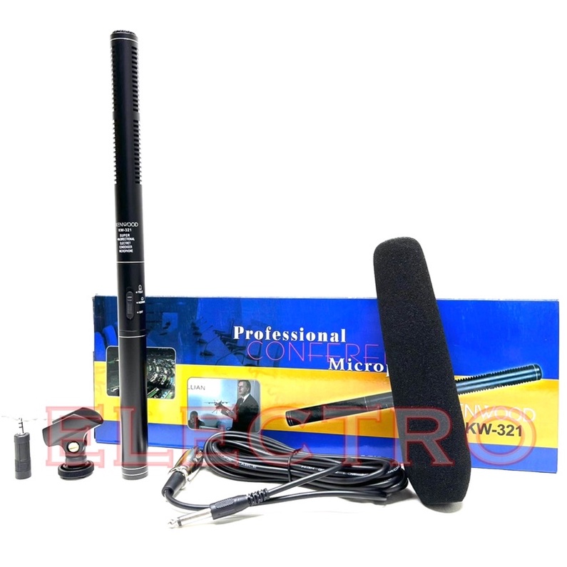 Jual MICROPHONE KABEL KW 321 KENWOOD CONDENSOR SHOTGUN TELESCOPIC | Shopee Indonesia