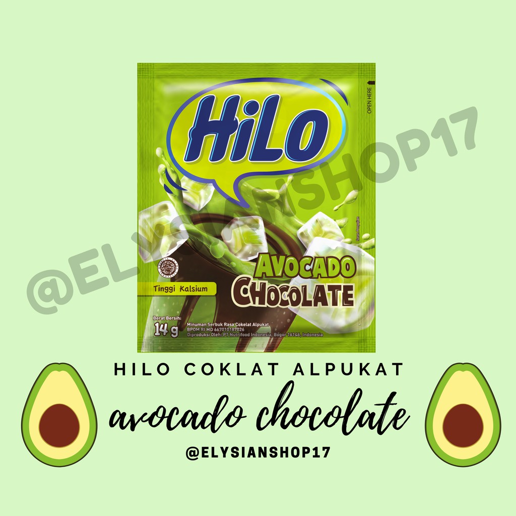 Jual Susu Hilo Avocado Chocolate / Alpukat Coklat 1 Renceng (10 Sachet ...