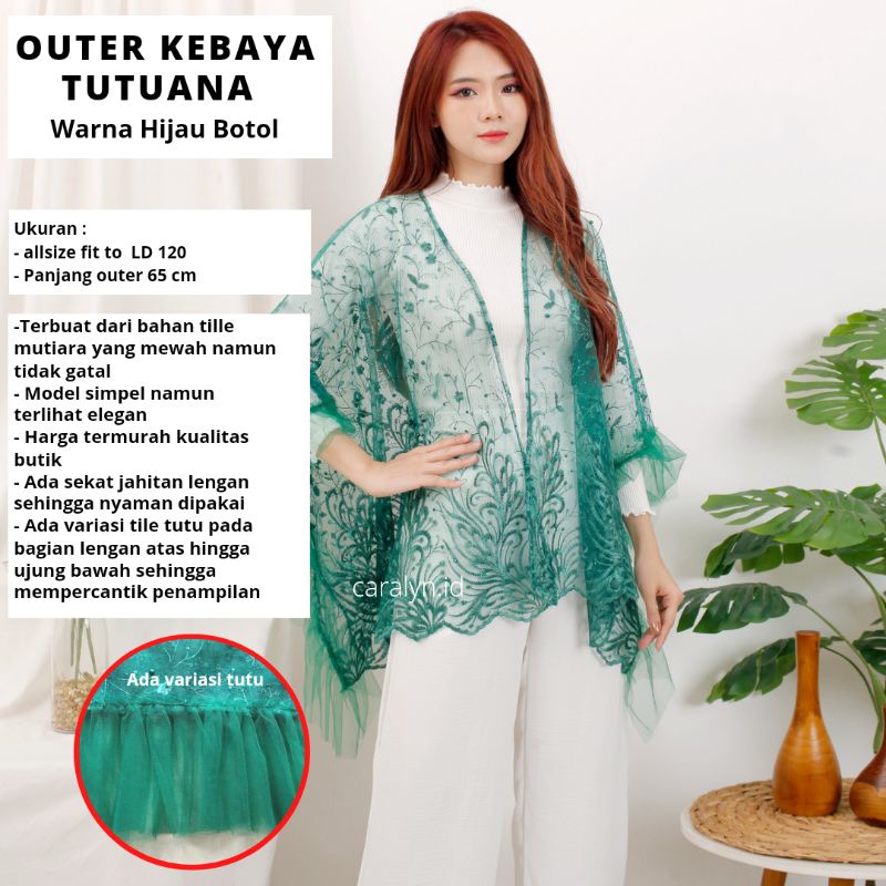 Jual OUTER KEBAYA JULIANA OUTER KEBAYA TILLE GLITER MUTIARA | Shopee ...
