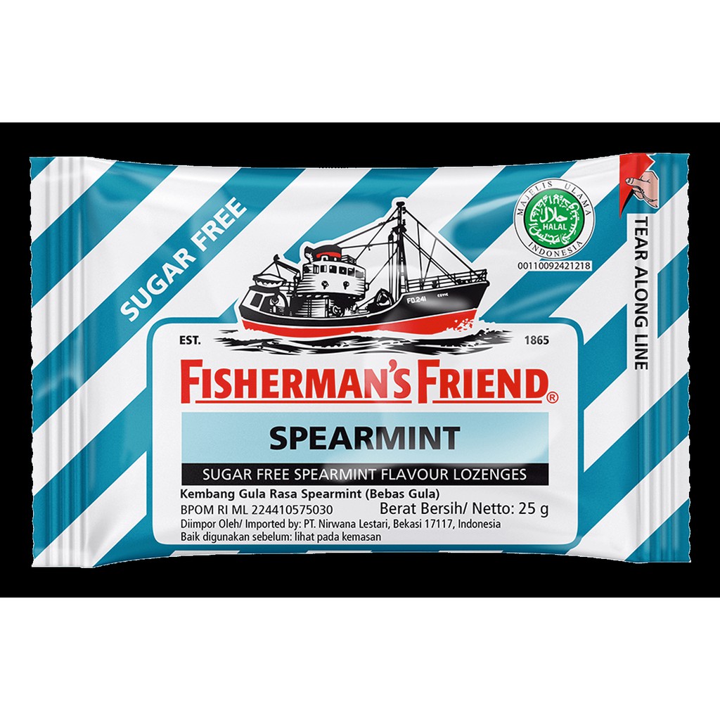 Jual FISHERMANS FRIEND SpearMint Mint Candy 25g - Permen Menthol ...
