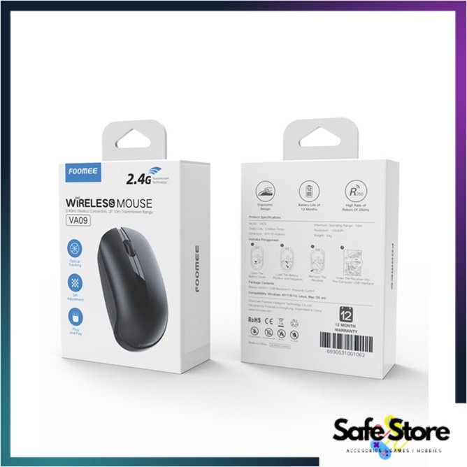 Jual Wireless Mouse FOOMEE VA09/ Mouse Ergonomic Bluetooth FOOMEE VA09 ...