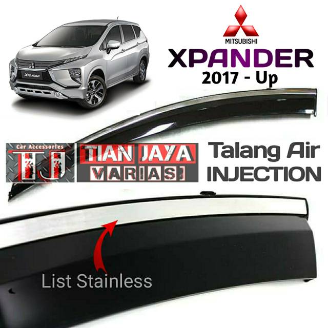 Jual Talang Air Mobil Mitsubishi XPANDER 2017-Up Model INJECTION List Stainless Premium Quality ...