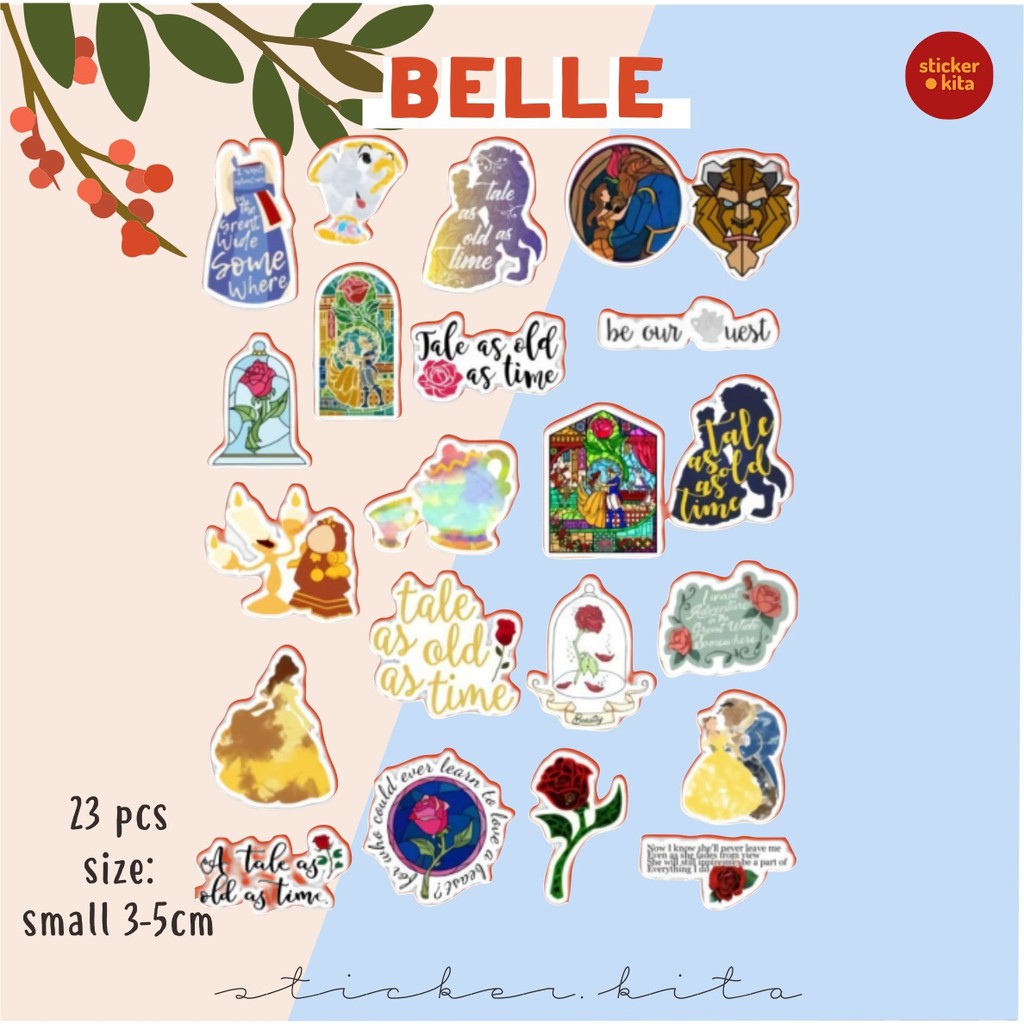 Jual Belle / Beauty and The Beast - Sticker Tumblr Aesthetic [FREE GIFT ...