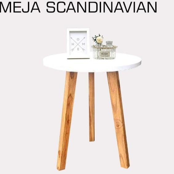 Jual Meja Tamu Kayu Scandinavian Minimalis Bulat / Round Coffee Table ...
