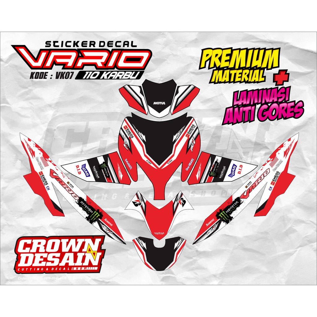 Jual Decal Vario 110 Karbu - Stiker Decal Fullbody Honda Vario 110 ...