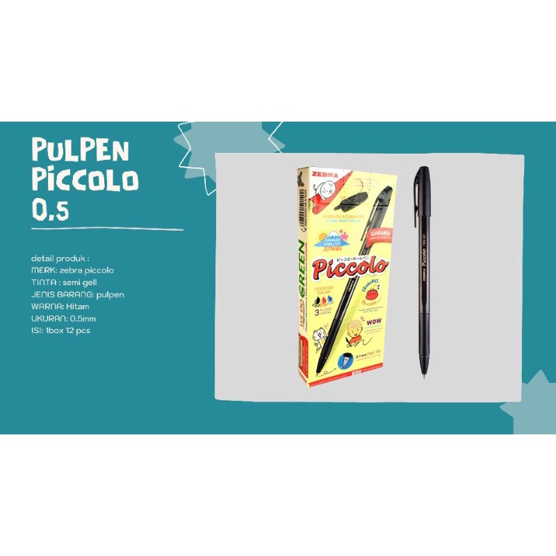 Jual pulpen piccolo 0.5mm 1 pack | Shopee Indonesia