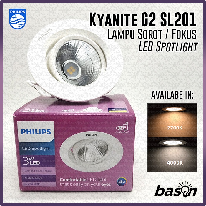 Jual PHILIPS SL201 KYANITE G2 3W - LED Spotlight 2 Axis Lampu Spot Sorot | Shopee Indonesia