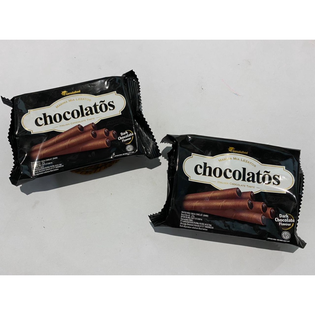 Jual Chocolatos Wafer Roll Rasa Dark Cokelat 27g | Shopee Indonesia