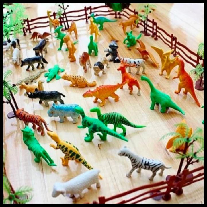 Jual Mainan Anak Set Miniatur Kebun Binatang Dan Dinosaurus - Zoo ...
