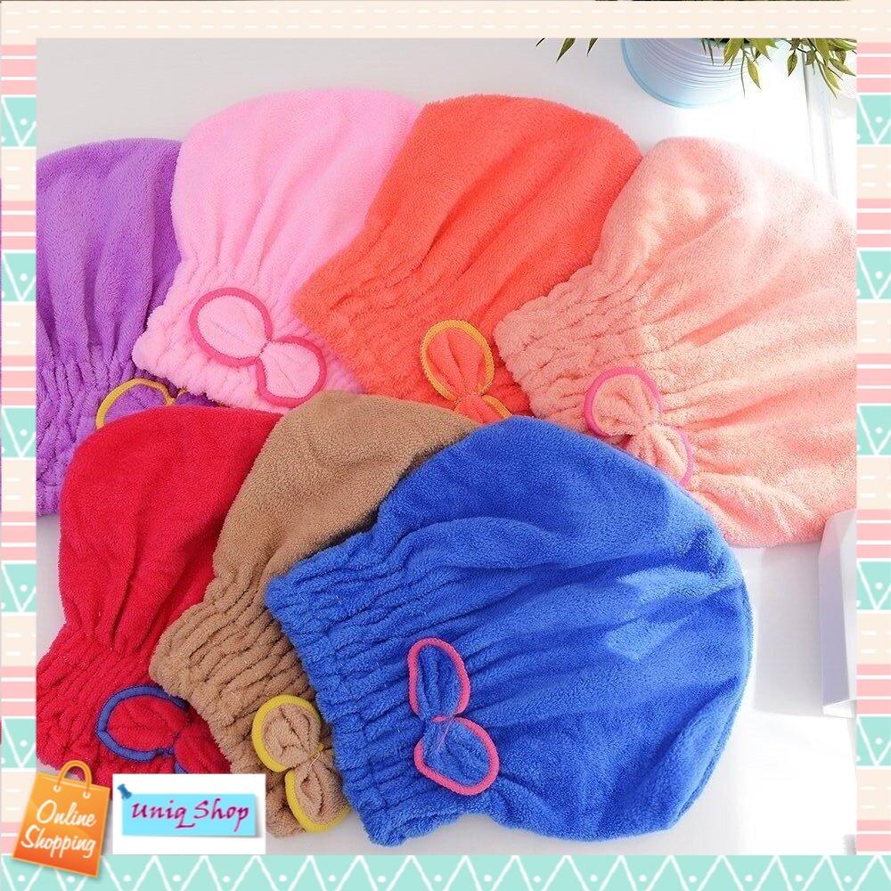 Jual Shower Cap Tebal Pengering Rambut Topi Kepala Mudah Kering/Handuk ...