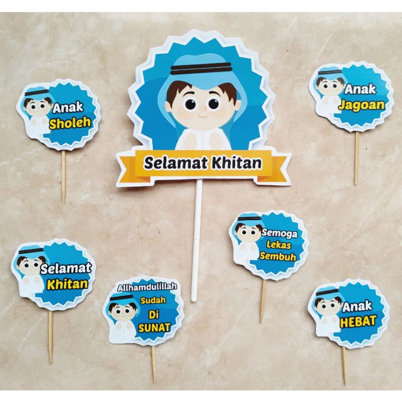 Jual topper toper hiasan tusukan kue cake nasi tumpeng khitan khitanan ...
