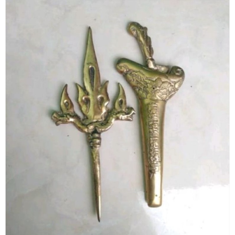 Jual Paket Trisula Naga Api Kembar Dan Keris Semar Kuningan Asli ...