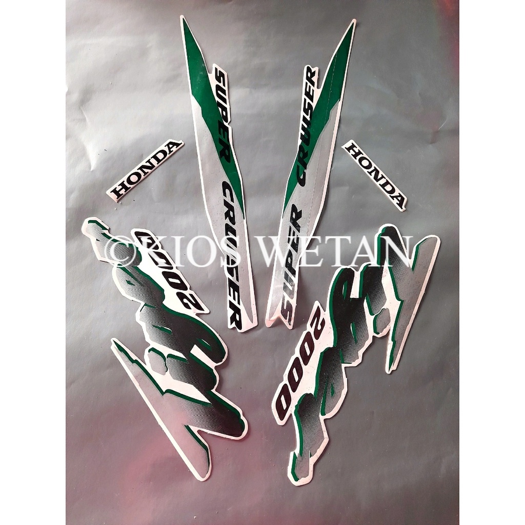 Jual STIKER TIGER PUTIH HIJAU TAHUN 2000 STRIPING LIS STANDAR ORI HONDA ...