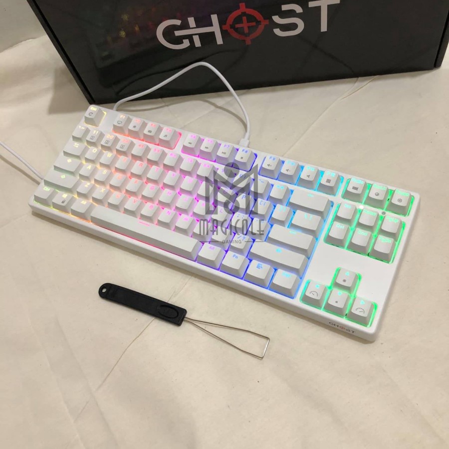Jual Paradox Gaming GHOST IBM87K White Mechanical Gaming Keyboard ...