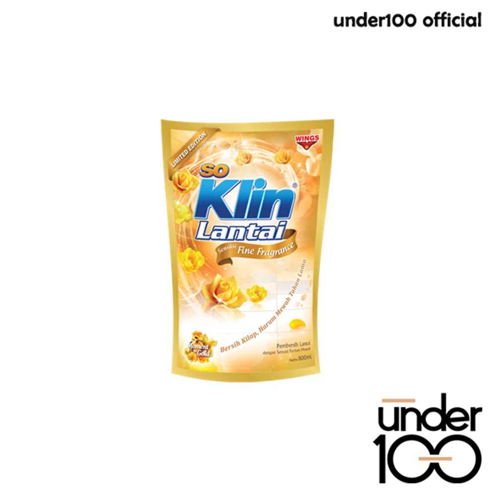 Jual Under100 So Klin Lantai Pembersih Lantai 52ml Sachet Kemasan Ekonomis | Citrus Lemon ...