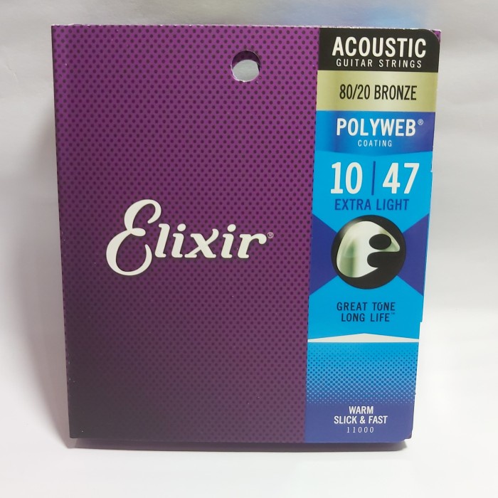 Jual Premium Senar Gitar Akustik Elixir Polyweb Bronze 10-47 Original ...