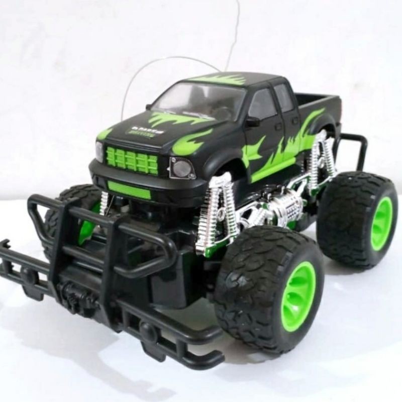 Jual Remote Control Mobil Monster Jeep Drag Racing Ban Besar | Shopee ...