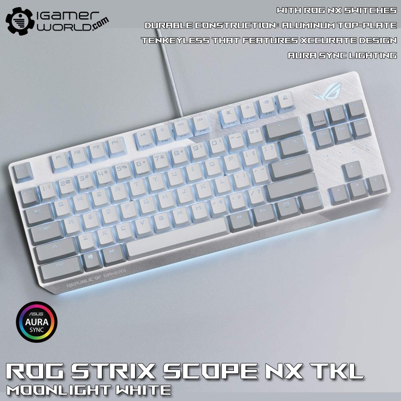 Jual ASUS ROG Strix Scope NX TKL Moonlight White Mechanical Gaming ...