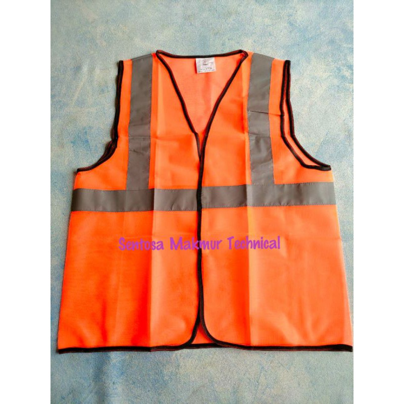 Jual Rompi Polyester Kerja Proyek Safety Vest Orange Dan Hijau | Shopee ...