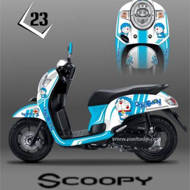 Jual Sticker decal honda scoopy new doraemon | Shopee Indonesia