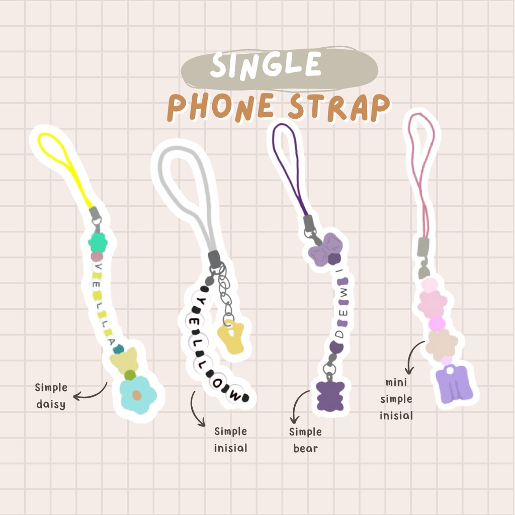 Jual Phone Strap Single Series / Gantungan HP / Gantungan Tas | Shopee ...