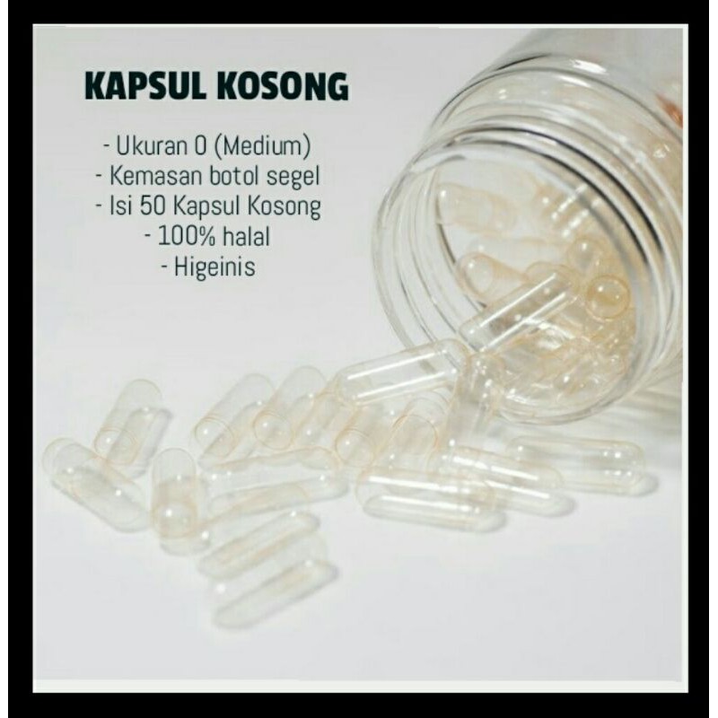 Jual Cangkang Kapsul Kosong Bening Halal Transparan Ukuran Medium 0 | Shopee Indonesia