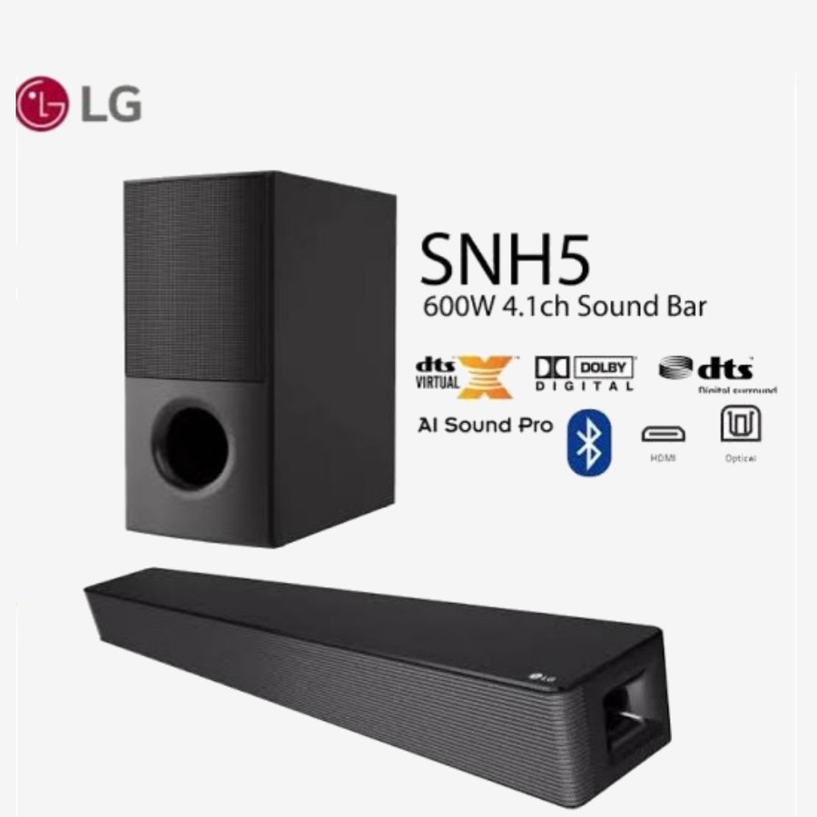 Jual Bluetooth Wireless Soundbar LG SNH5 DTS AI Sound Pro 4.1CH ...
