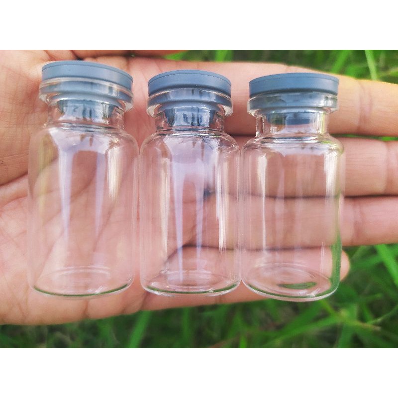 Jual Botol Vial 8ml / Botol Vial Tutup Karet / Botol Vial Tutup Karet Rubber Stoper | Shopee ...