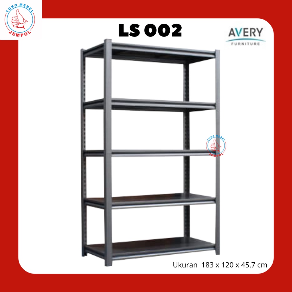 Jual Rak Besi LS 002 AVERY/Rak Siku 5 Tingkat/Rak Besi Lubang 4 Susun ...