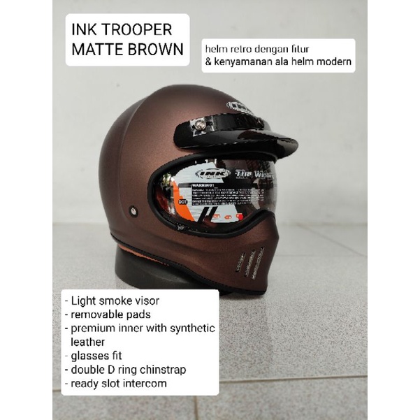 Jual Helm Cakil Ink Trooper Special Edition | Retro Helmet Premium ...