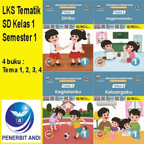 Jual Buku - LKS Tematik SD Kelas 1 Semester 1 (Tema 1-4) - Seri Modul dan Pengayaan (KURIKULUM ...