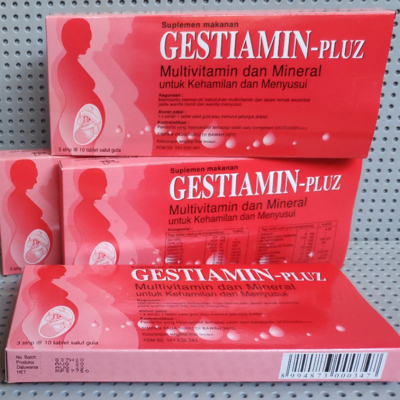 Jual Gestiamin Pluz (suplemen ibu hamil dan ibu menyusui) | Shopee ...