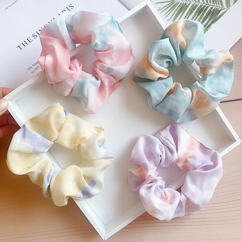 Jual Ikat Rambut Scrunchie Pelangi IRA133 Ikat Rambut Rainbow Korean ...