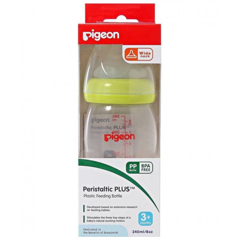 Jual BOTOL PIGEON WIDE NECK / PIGEON PP 240ML / PERISTALTIK PLUS | Shopee Indonesia
