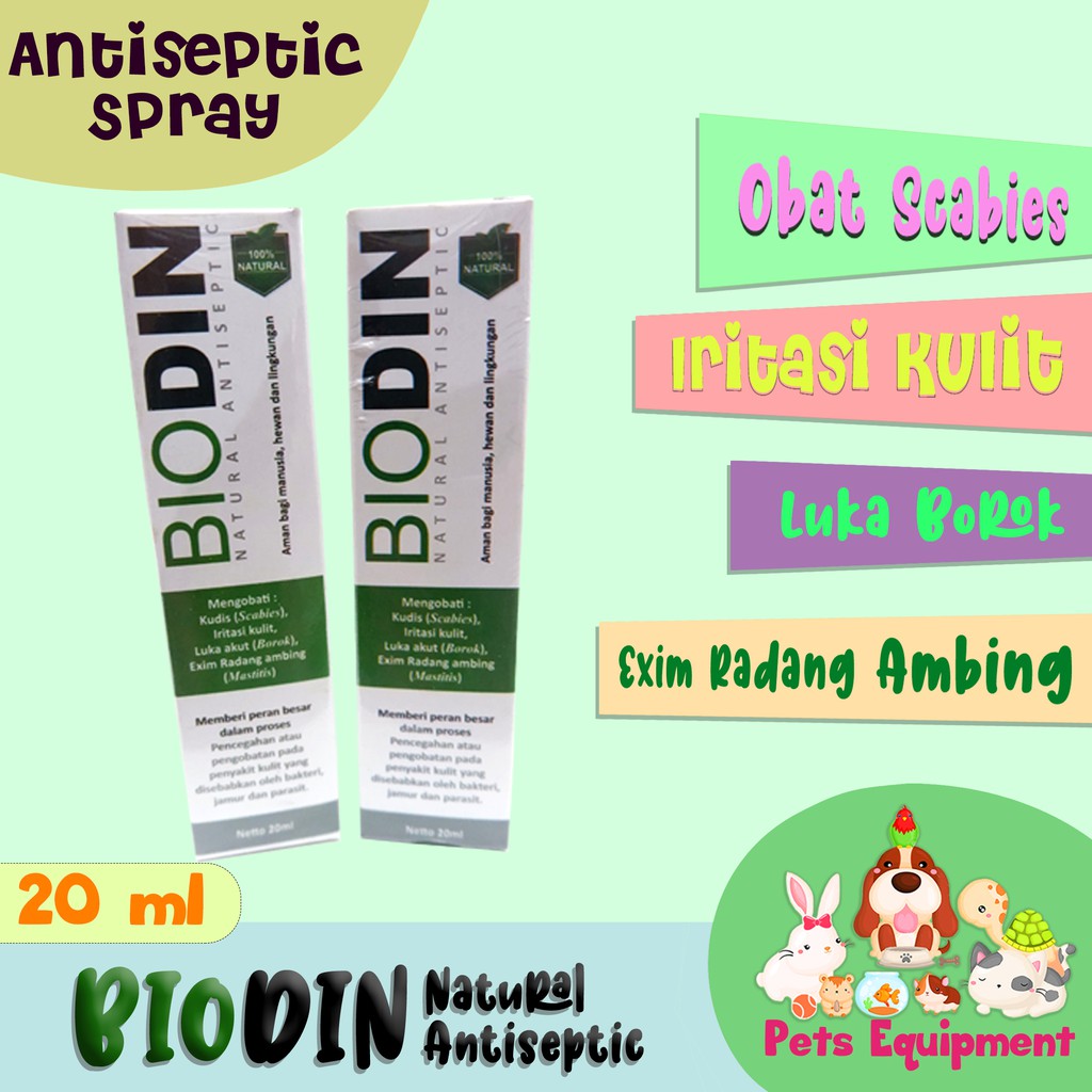 Jual BIODIN NATURAL ANTISEPTIC SPRAY 20ml | Shopee Indonesia