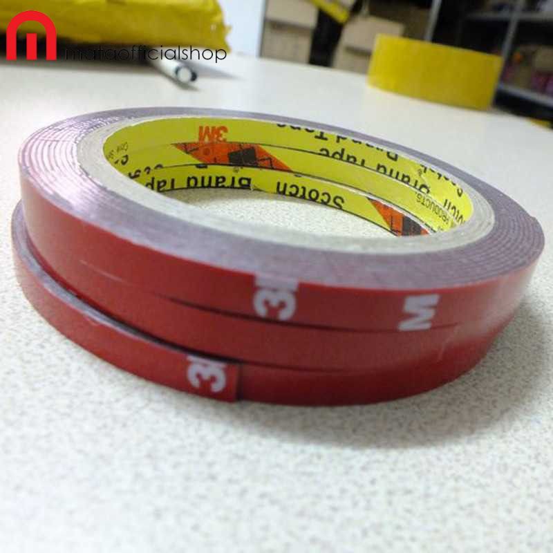 Jual JETTING Selotip Double Tape Acrylic 3m x 8mm - SC-3M Merah ...