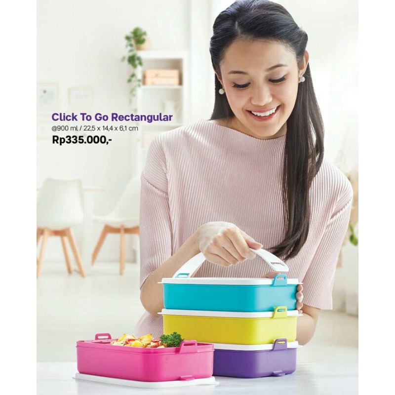 Jual clik to go rectangular (rantang 4tingkat) | Shopee Indonesia