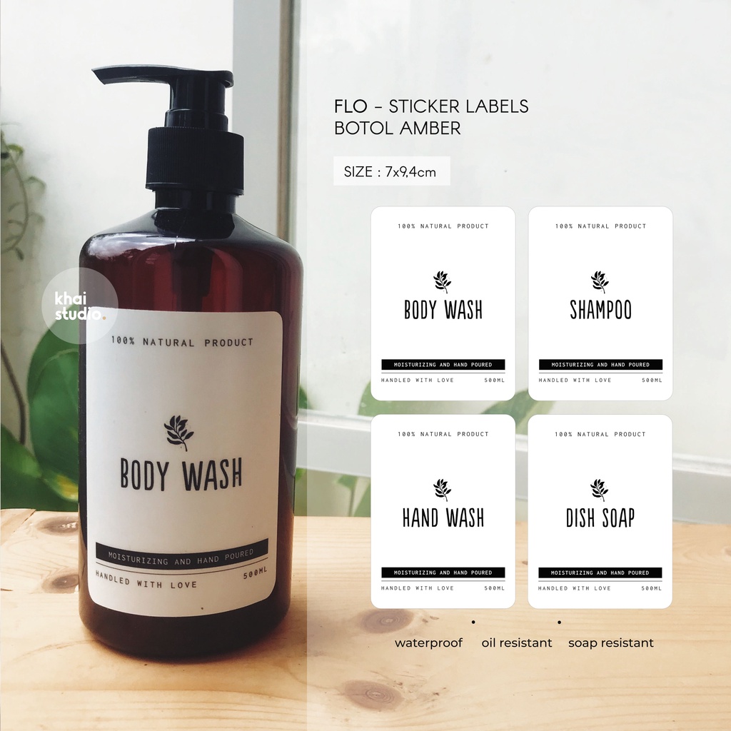 Jual FLO - Label Sticker Botol Sabun Mandi Shampo / Label Sticker ...
