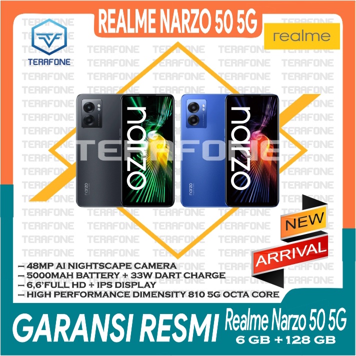 Jual REALME NARZO 50 5G RAM 6/128 GB GARANSI RESM TERMURAH | Shopee Indonesia