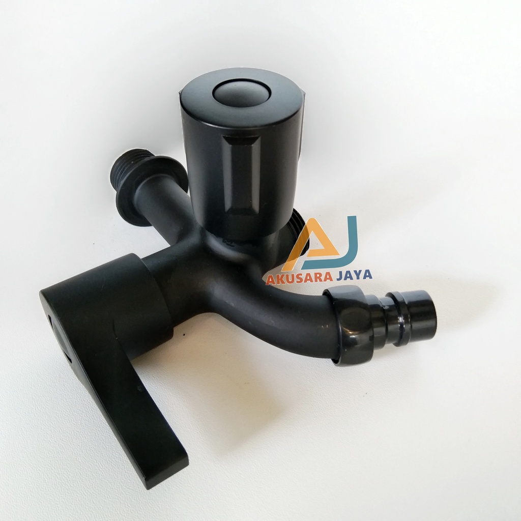 Jual Kran Shower / Kran Double Shower / Kran Cabang Kombinasi Black ...