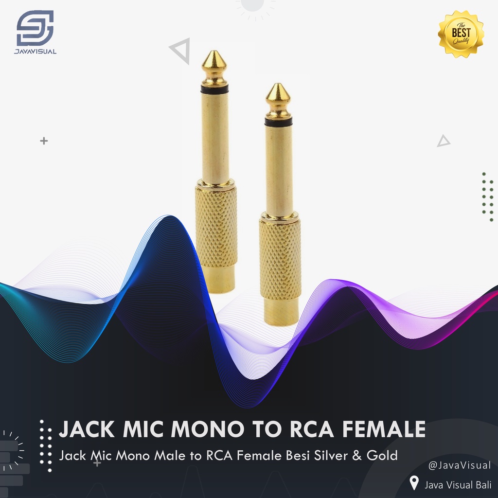 Jual [JaVis] JACK AKAI MIC MONO MALE TO RCA FEMALE BESI GOLD DAN SILVER ...