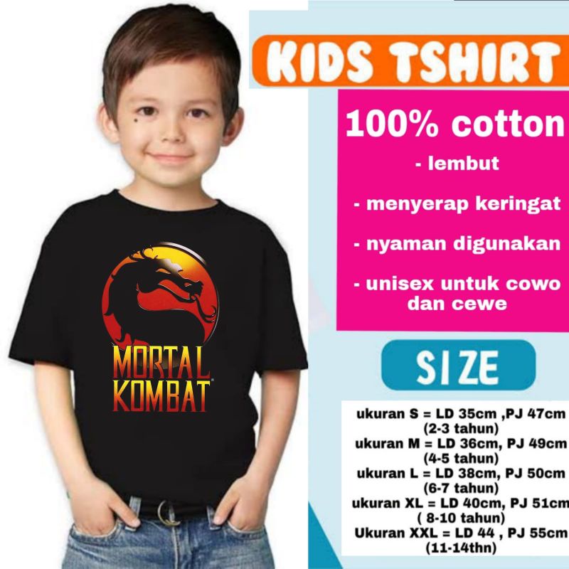 Jual KAOS MORTAL KOMBAT BAJU GAME PLAYSTATION MORTAL COMBAT PS ANAK ...