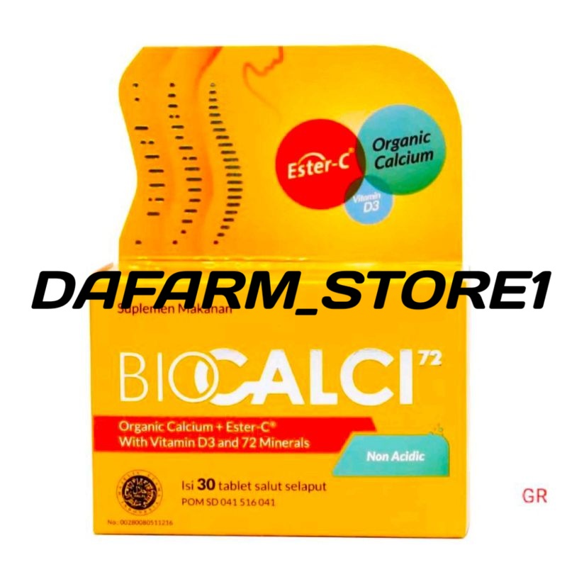 Jual Biocalci-72 Ester C 30 Tablet / Vitamin D3 / Calcium / 72 Mineral ...