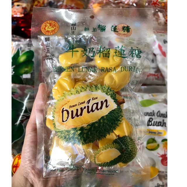 Jual Permen Lunak Rasa Durian Musang King 120g | Shopee Indonesia