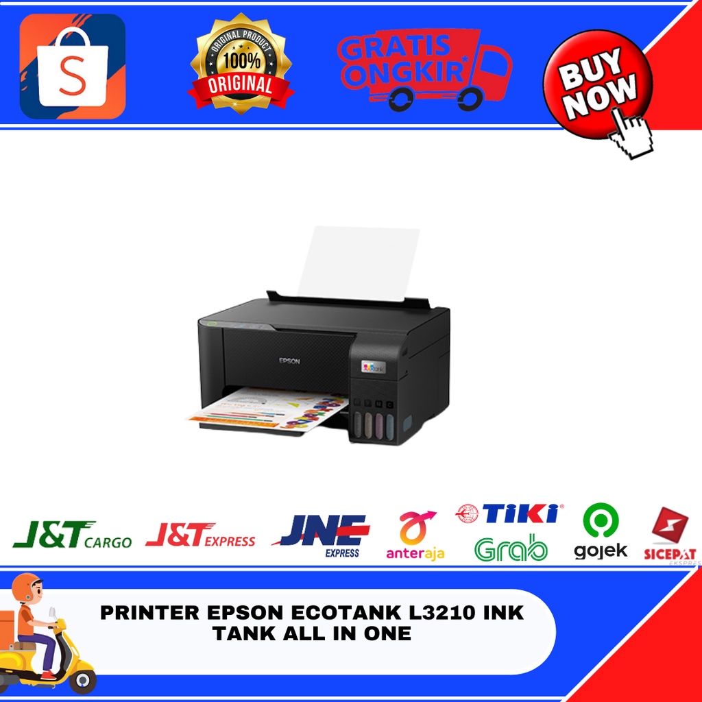 Jual PRINTER EPSON ECOTANK L3210 INK TANK ALL IN ONE | Shopee Indonesia