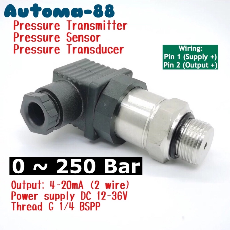 Jual Wisner WPT-71G Pressure Transmitter 0-250Bar 24Vdc Output 4-20ma 2 ...