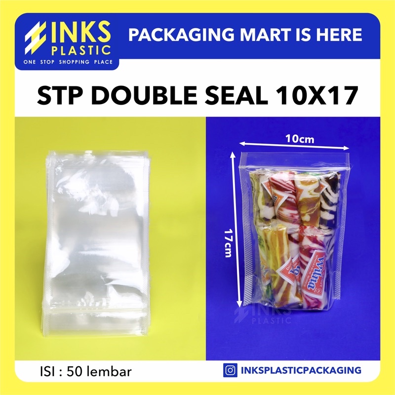 Jual STANDING POUCH PLASTIK DOUBLE SEAL 10 X 17,6 CM ( ISI 50 ...
