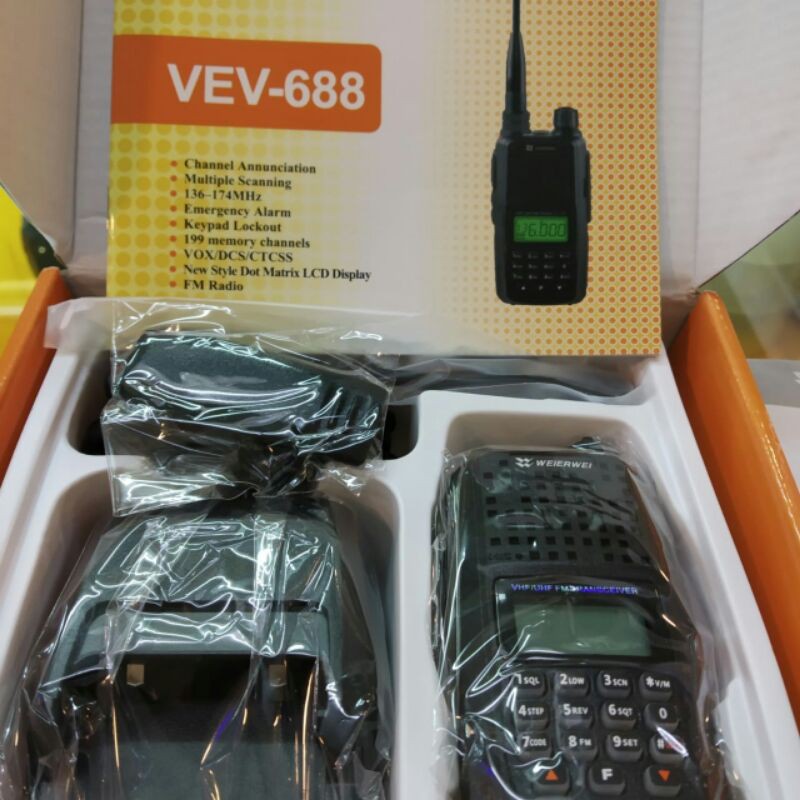 Jual HT Weierwei VEV-688 VHF:136-174 MHz 5W | Shopee Indonesia